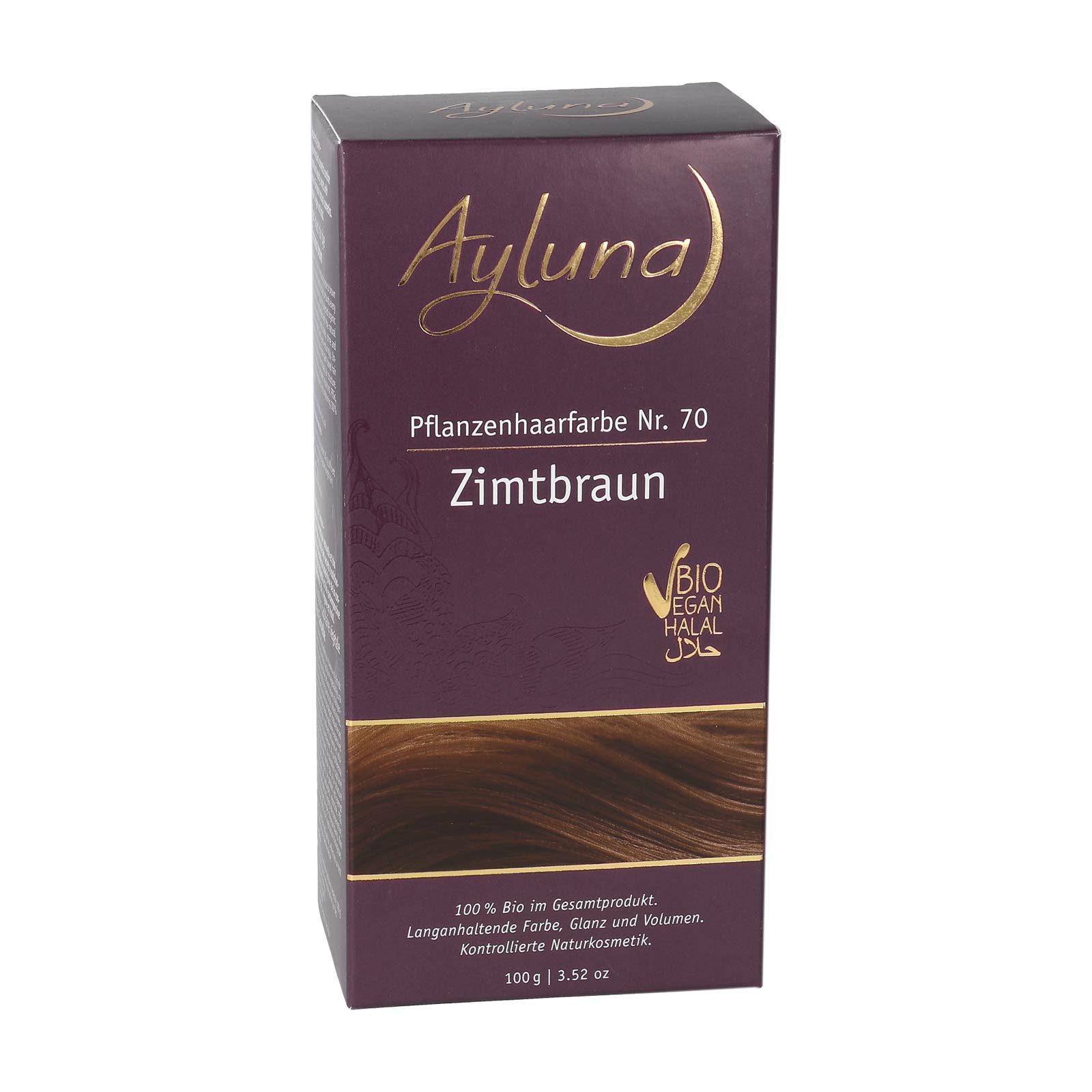 Tinte vegetal bio castaño canela para cabello - PureNature